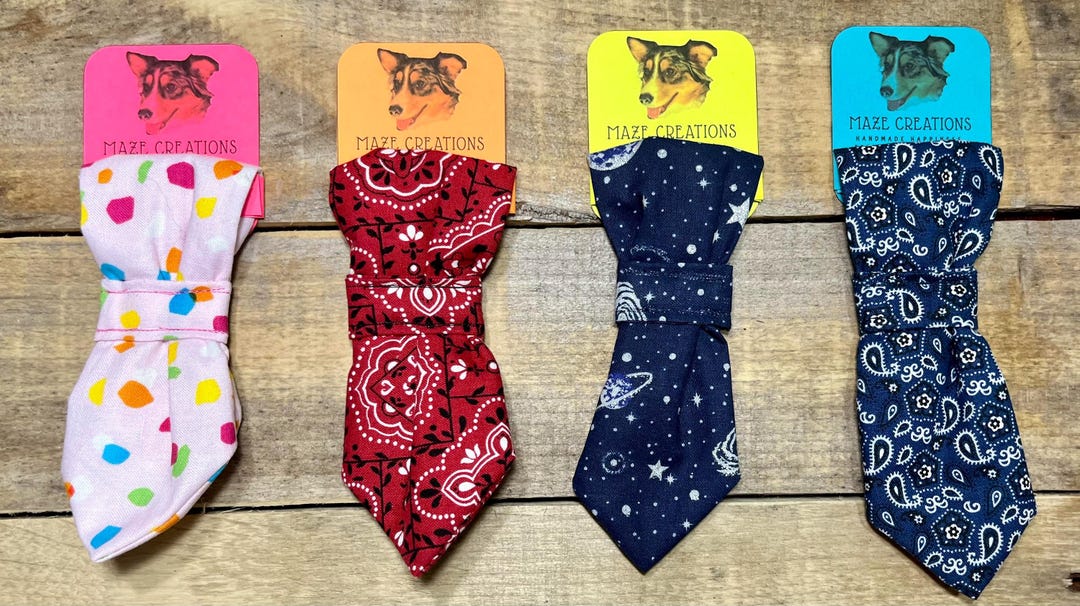 Handmade Dog Necktie: Elegant Pet Collar Accessory, Necktie for Special ...
