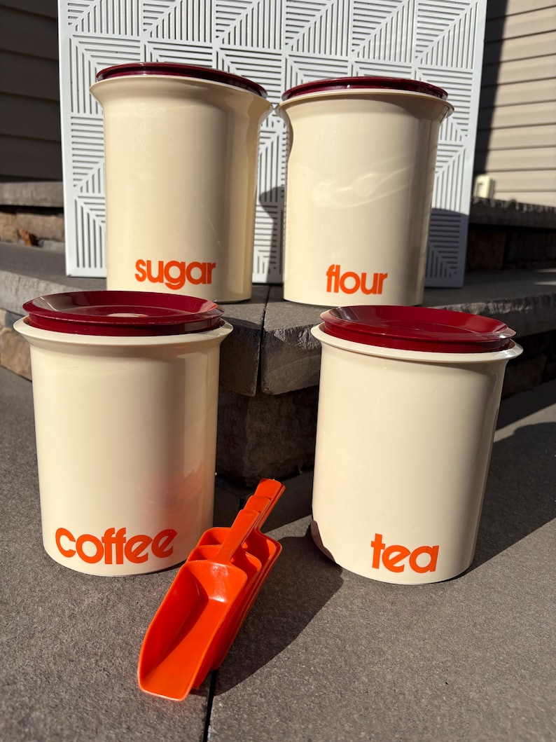 Vintage Kitchen Canister Set - 1970s or 1980s - Etsy