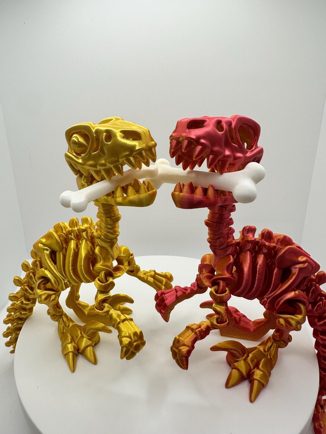 Flexi Skeleton Raptor 3D Printed Articulating Dinosaur Toy Fidget Toy ...