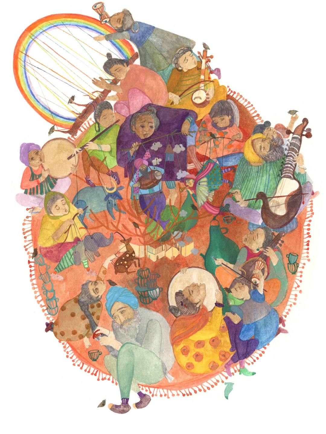 Magic Weavers- Giclee Reproduction of My Watercolor Painting - Etsy