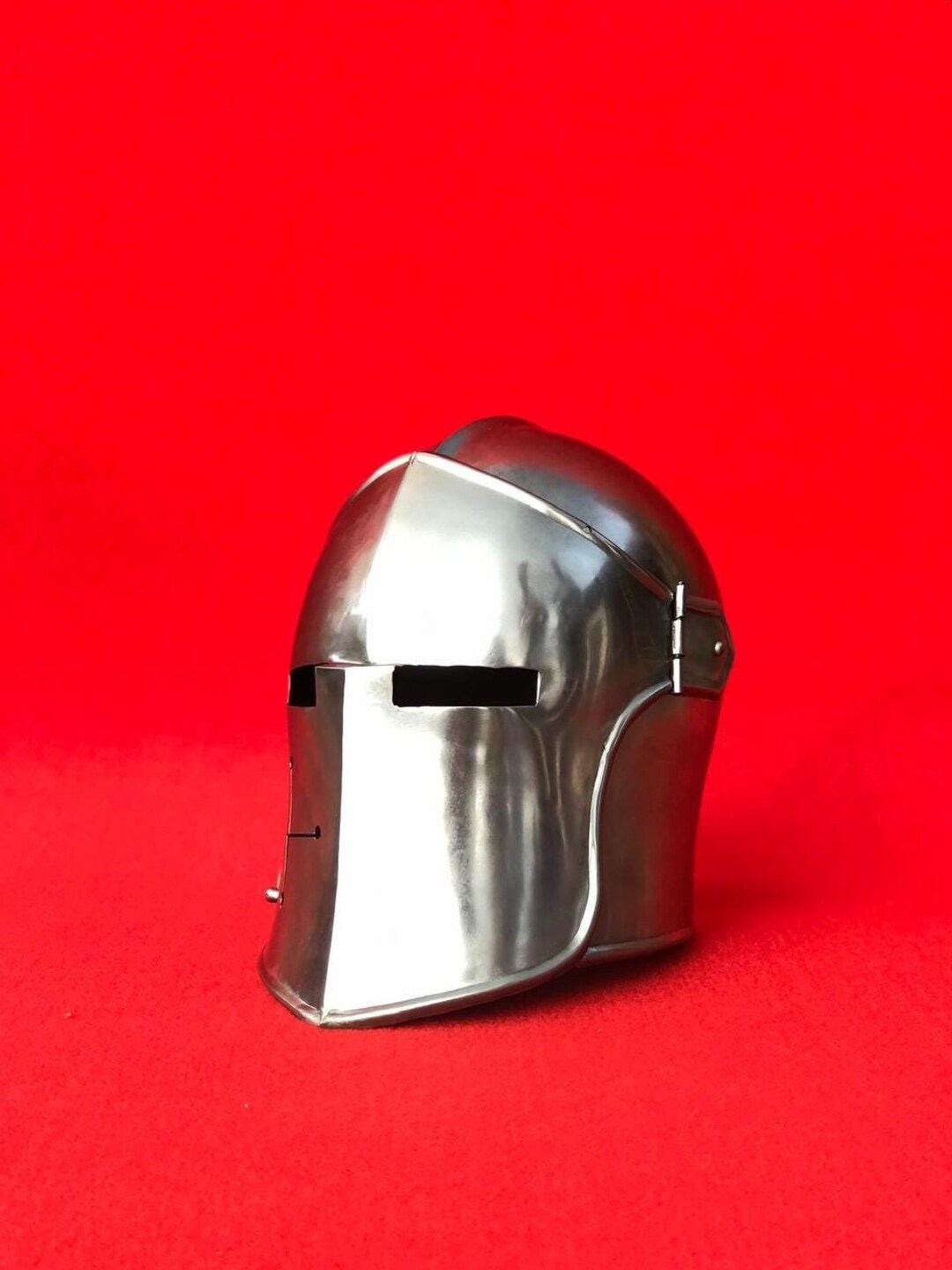 Medieval Barbute Helmet Open Face Visored Warrior Knight Armory 18g ...
