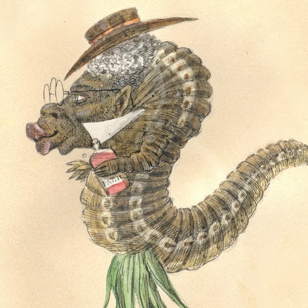 Charles Briton: Grasshopper Playing the Fiddle 1873 - Etsy