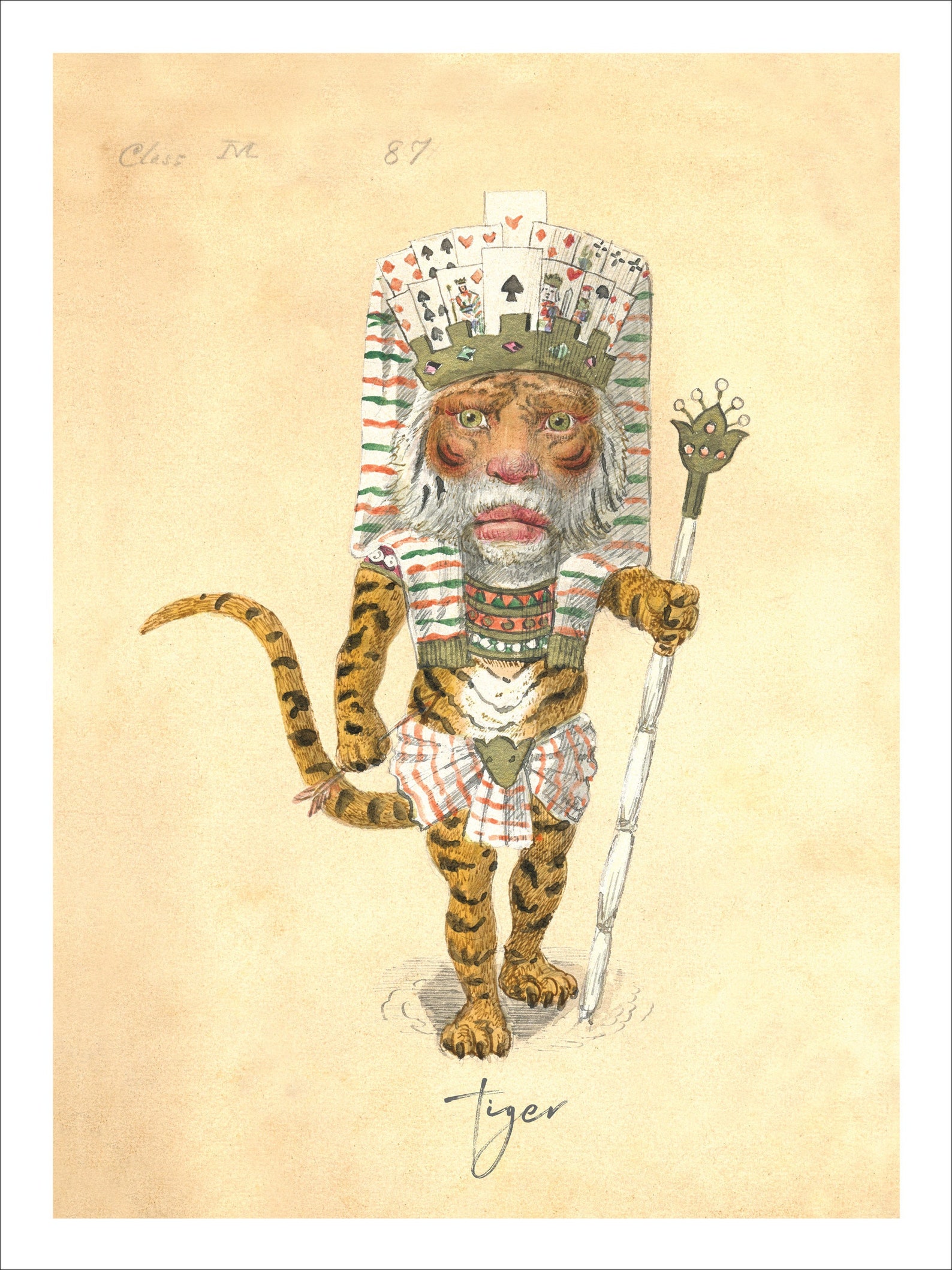 Poker Playing Egyptian Tiger by Charles Briton 1873 - Etsy