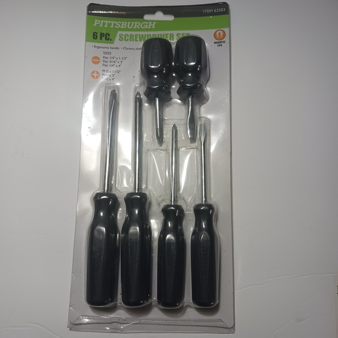 Pittsburgh 6 Piece Screwdriver Set W/ Magnetic Tips - Etsy