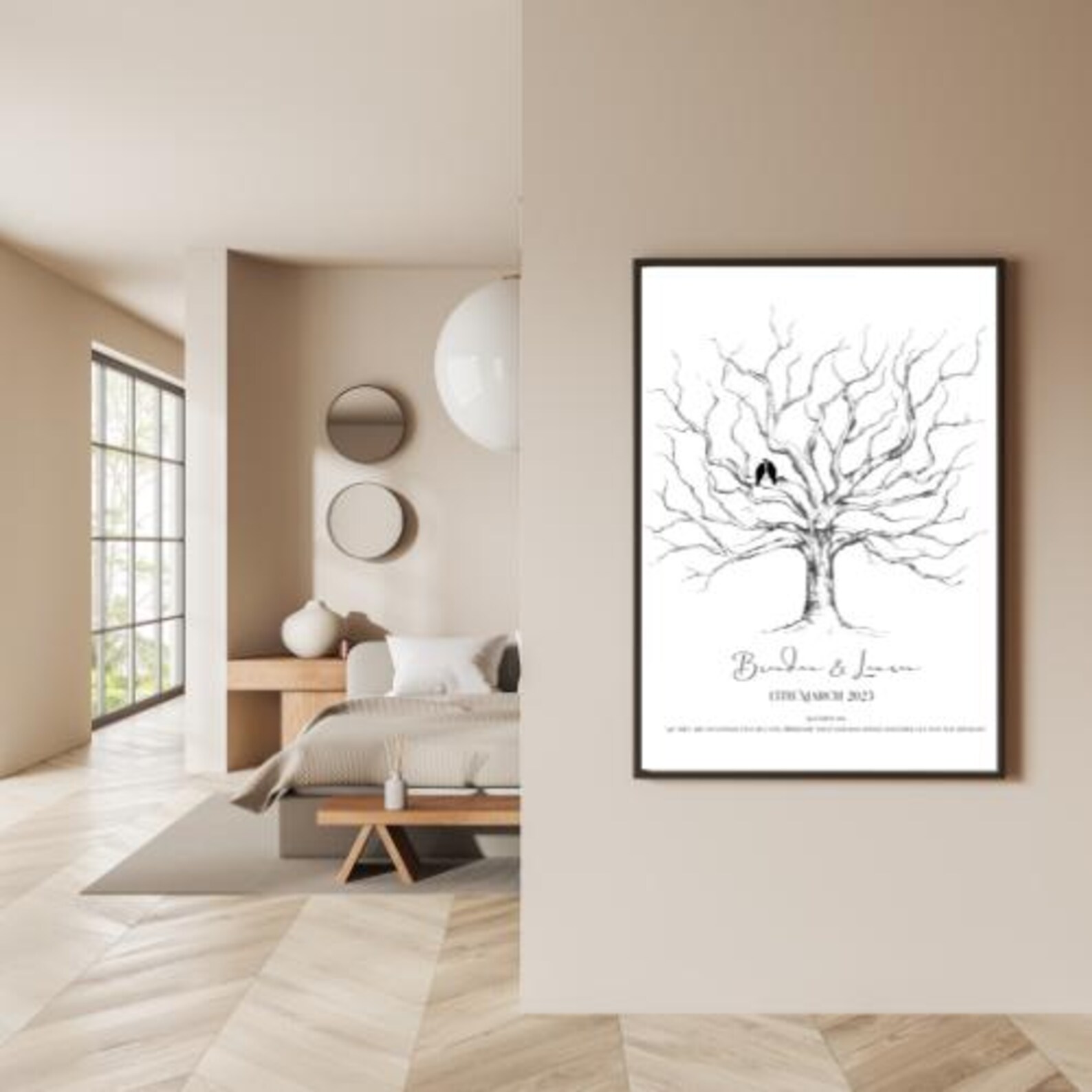 FINGERPRINT TREE, Instant Download Printable, Personalised Thumbprint ...
