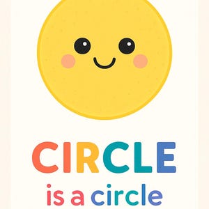 Printable Shape Flashcards for Kids | Cute Kawaii Shapes Poster ...