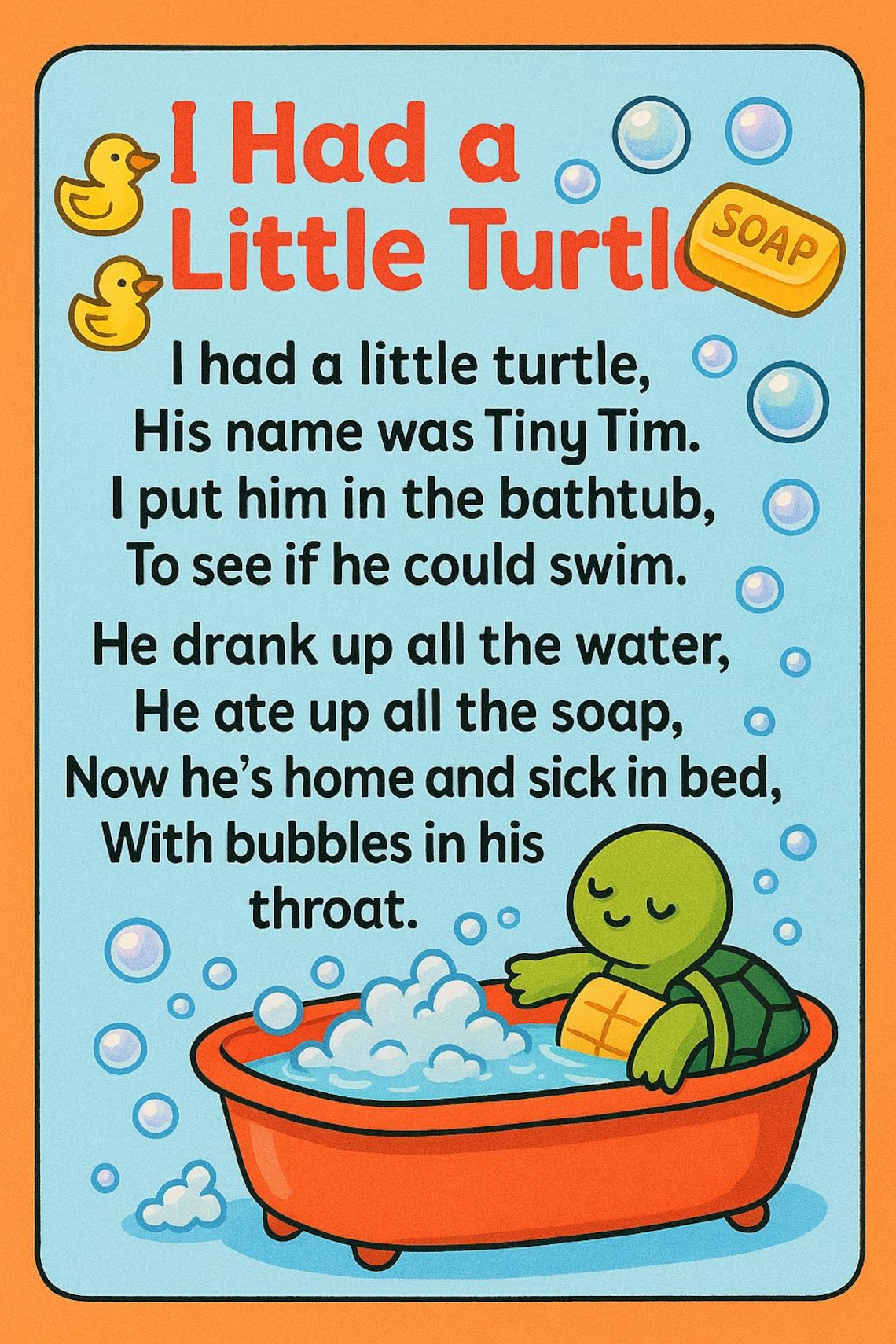 Nursery Rhymes Poster Bundle – 10 Classic Kids Songs for Nursery or ...