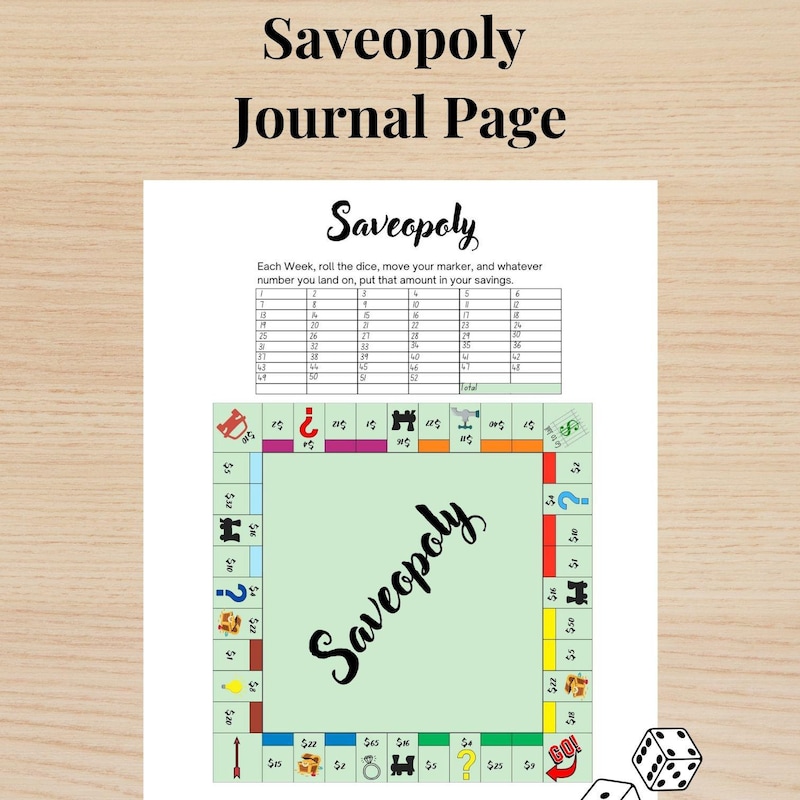 Saving Challenge Printable - Etsy