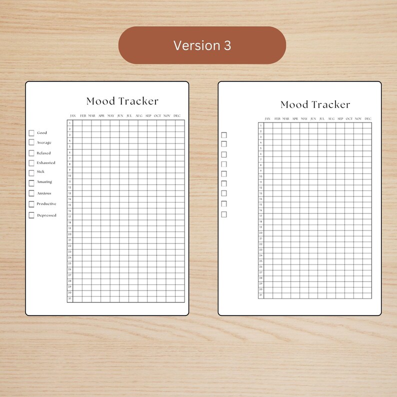 Printable Mood Tracker Journal Page, Daily Journaling, Mood Monitoring ...