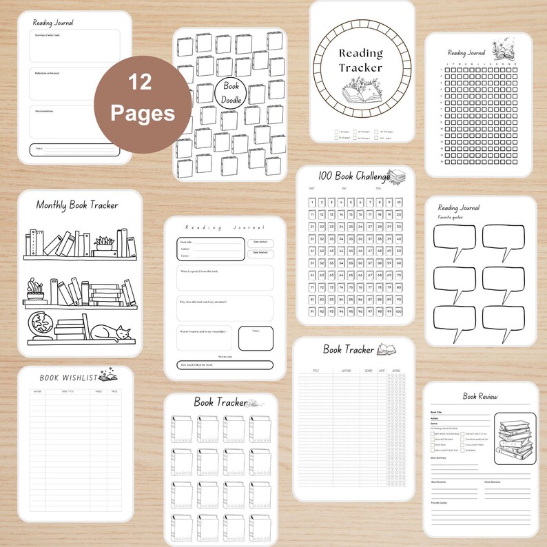Reading Journal Bundle | Printable and Digital Formats | Organize Your ...