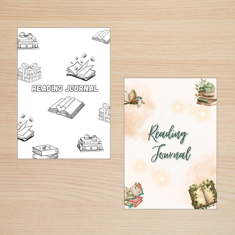 Reading Journal Bundle Printable & Digital | Book Tracker, Book Review ...