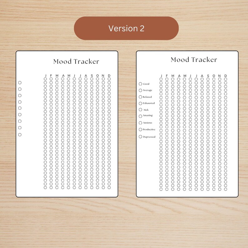 Printable Mood Tracker Journal Page, Daily Journaling, Mood Monitoring ...