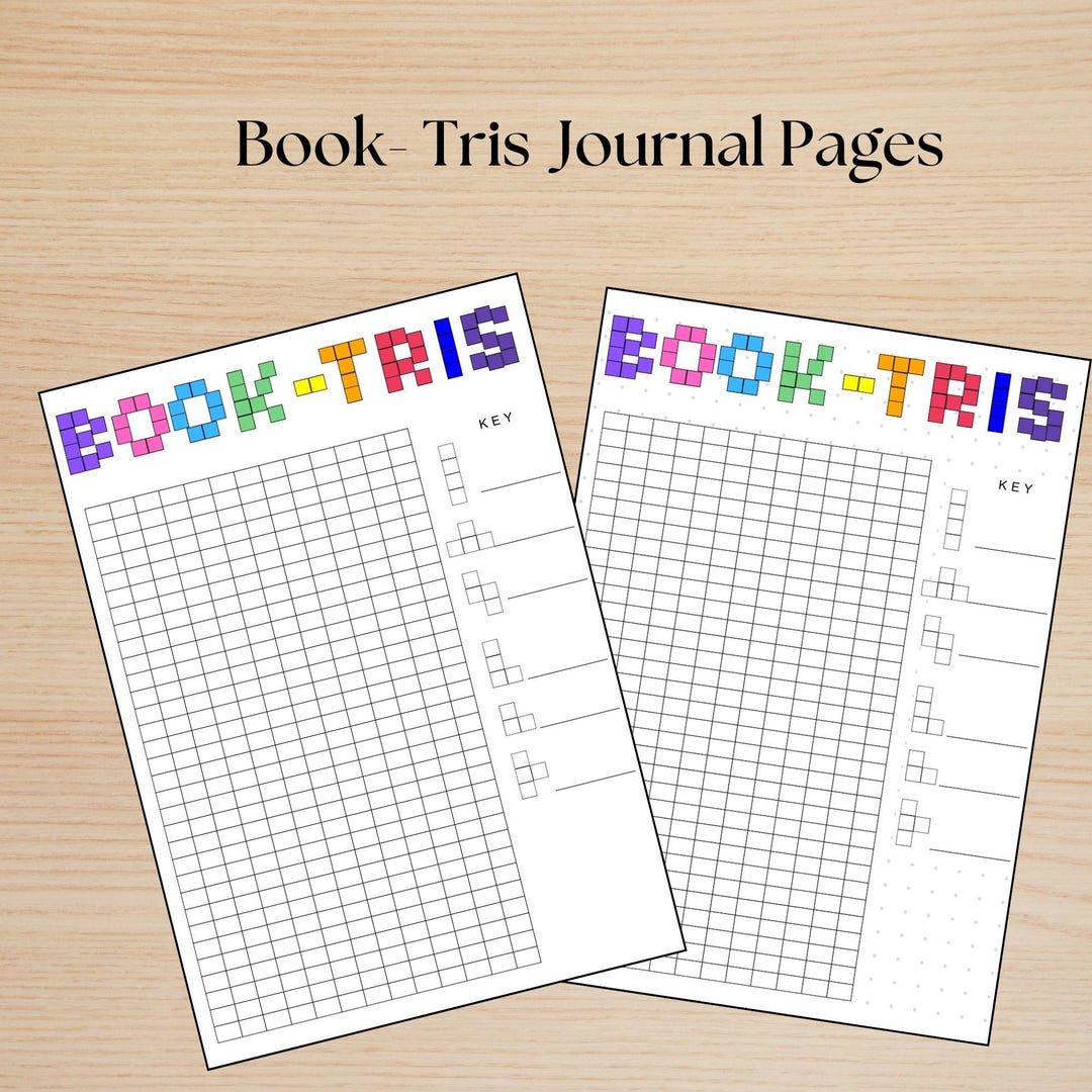Book-tris Journal: Reading Tracker, Dotted & Non-dotted (A4/A5) - Etsy