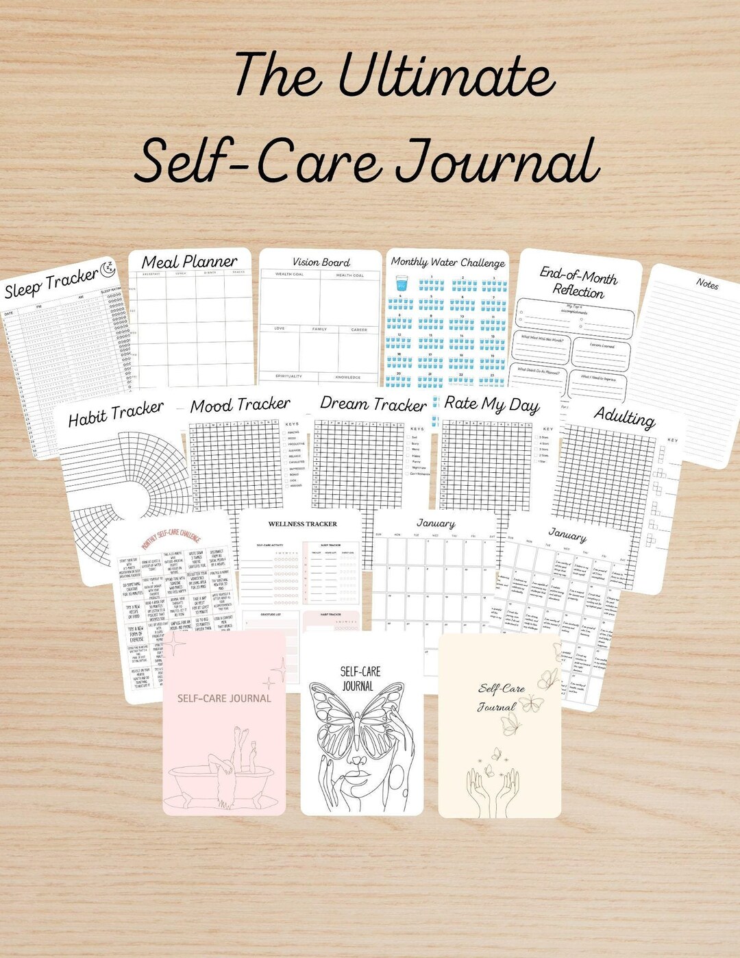 Ultimate Self-care Journal Printable | Affirmation Calendar ...