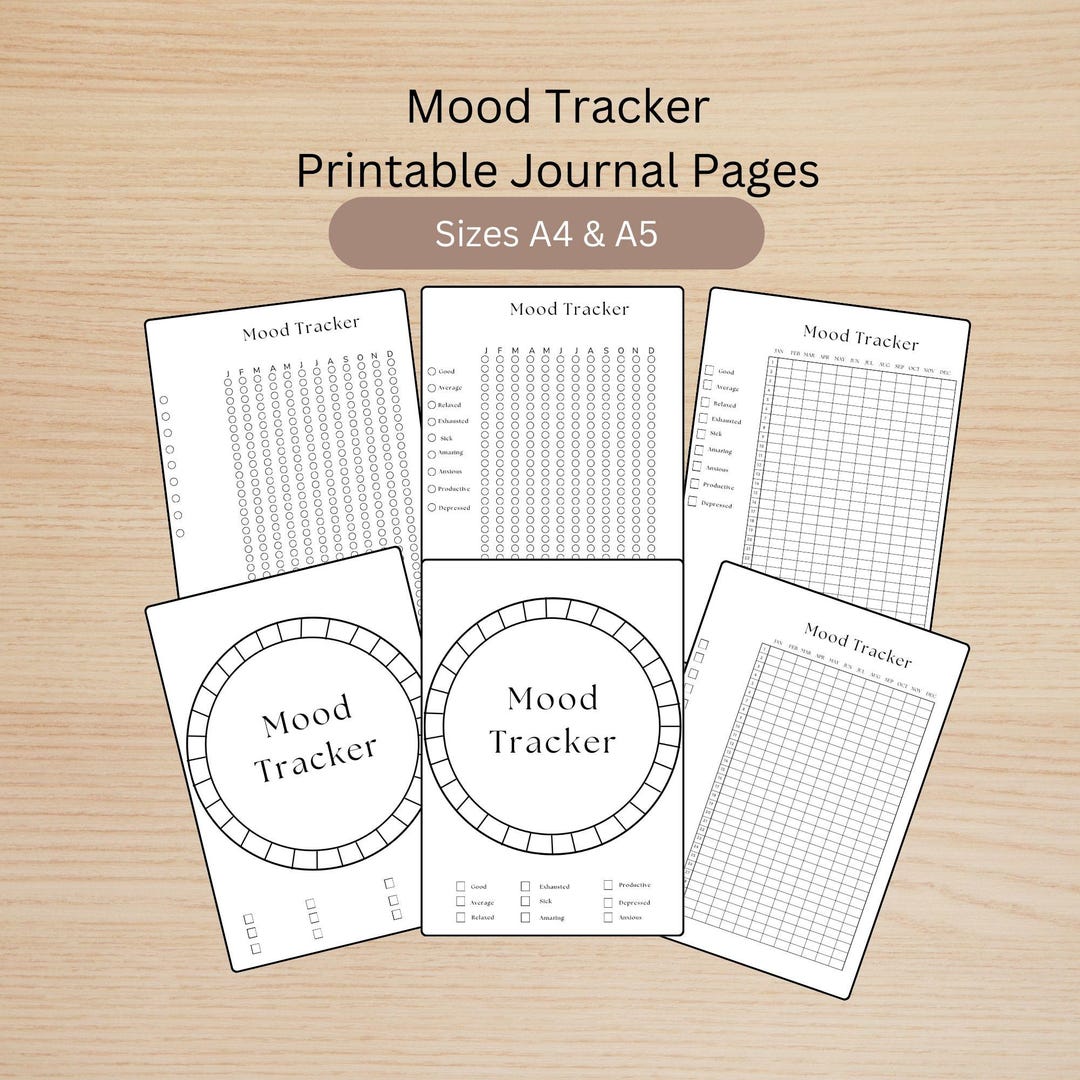 Printable Mood Tracker Journal Page, Daily Journaling, Mood Monitoring ...