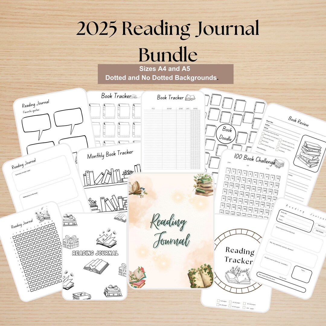 Reading Journal Bundle | Printable and Digital Formats | Organize Your ...