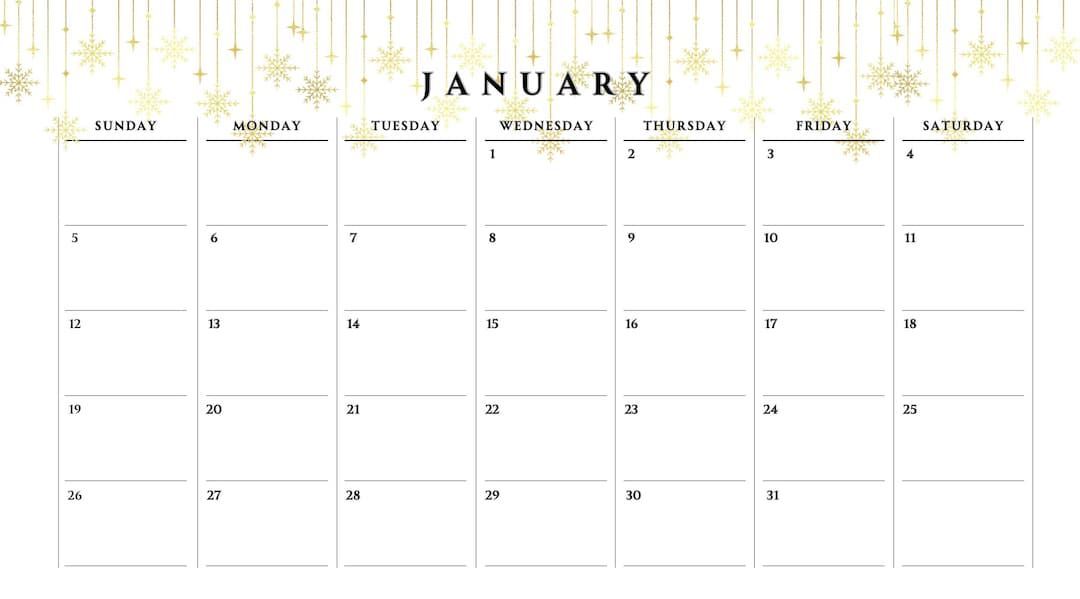 Printable 12-month 2025 Decorated Calendar - Etsy