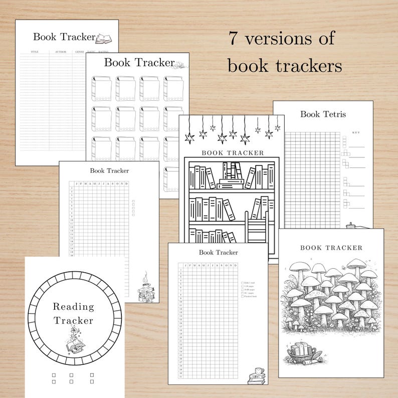 Reading Journal Bundle Printable & Digital | Book Tracker, Book Review ...