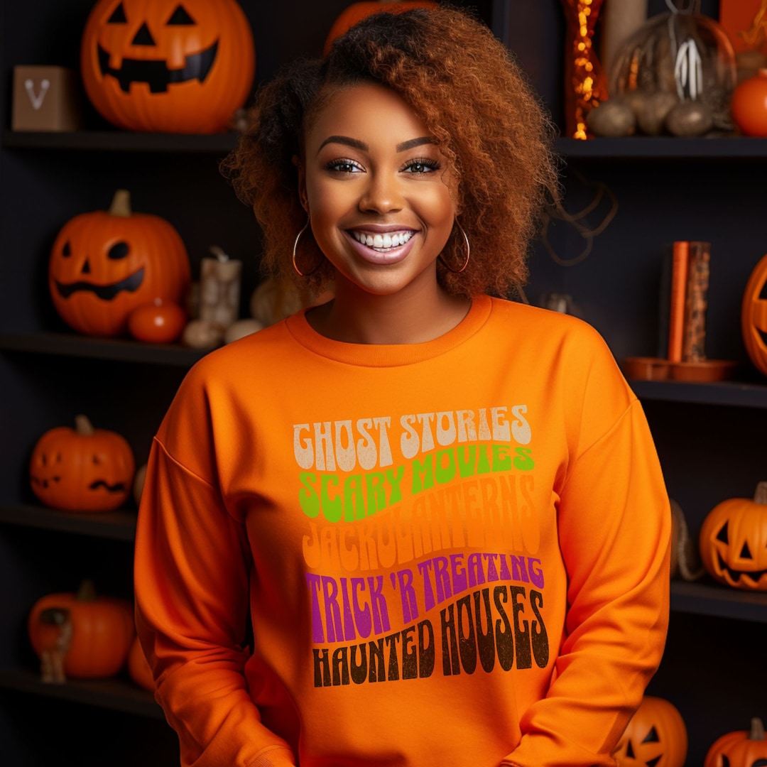 Favorite Halloween Things Bucketlist Wavy Groovy Adult Women Cozy Gift ...