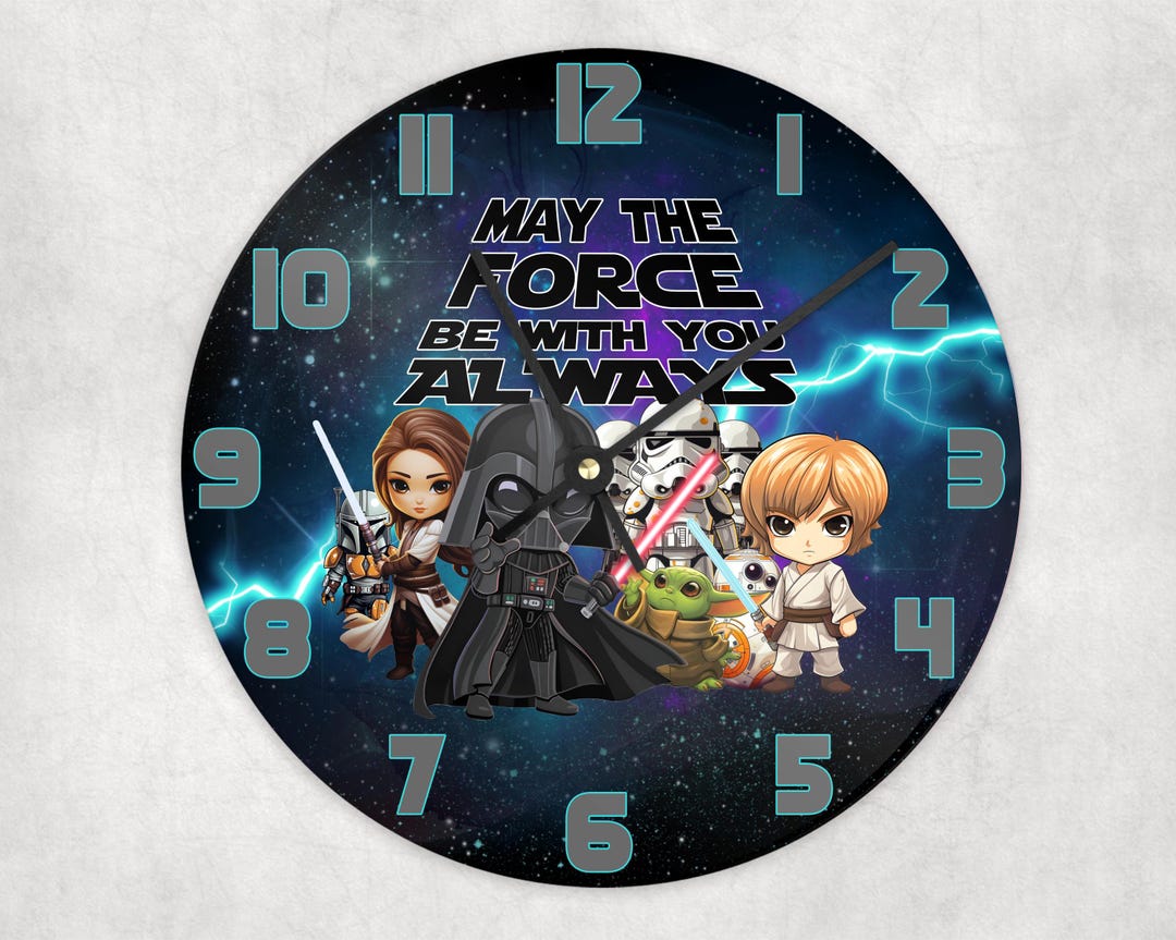 Star Wars Clock PNG, Clock Png, Sublimation, Cute, Digital Download ...