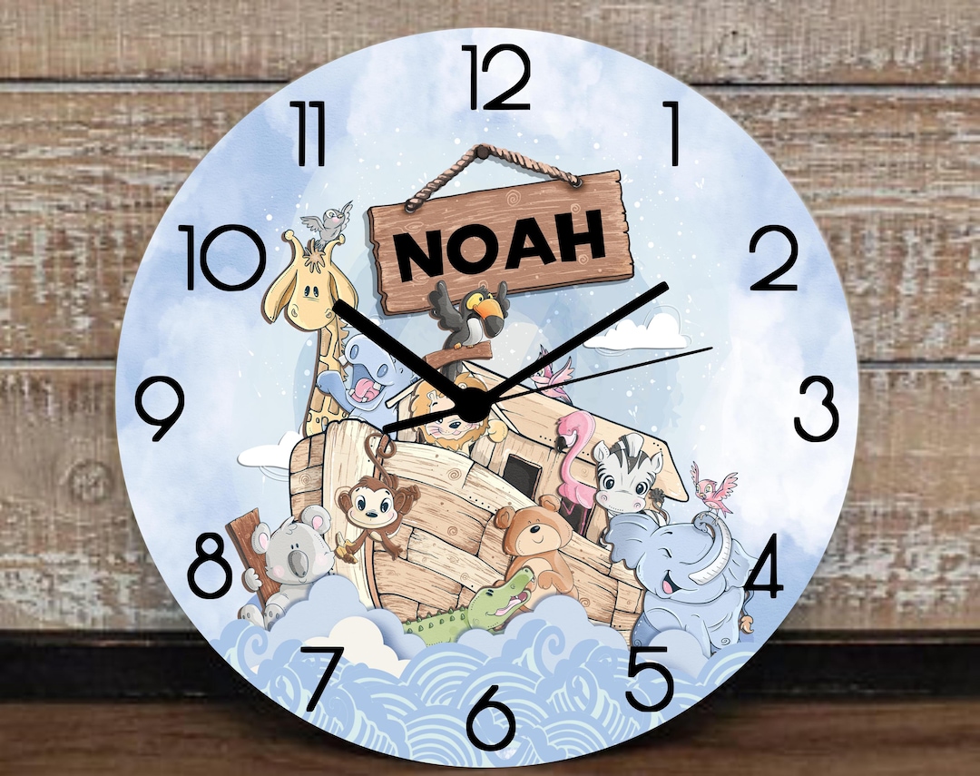 Noah's Ark Clock PNG for Custom Printing, Clock Png, Sublimation, Cute ...