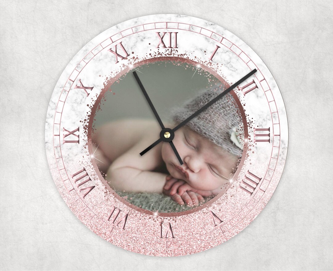 Gold Pink Clock Clock PNG, Clock PNG, Sublimation, Cute, Digital Download, Clock Template - Etsy