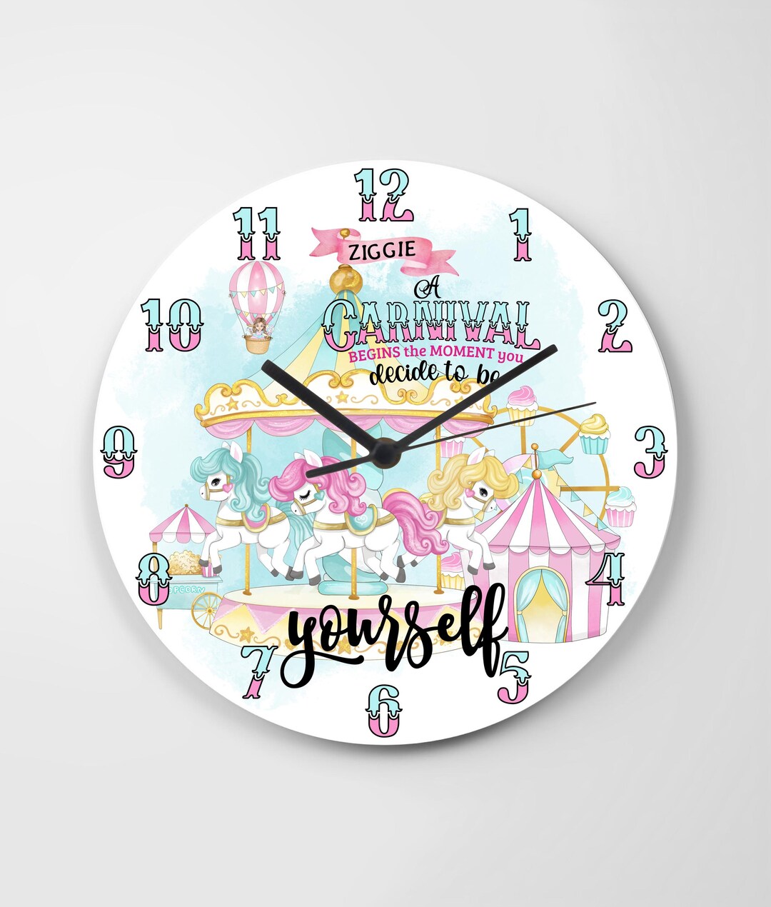 Sublimation Carnival Inspirational Clock Design PNG, Clock Png ...