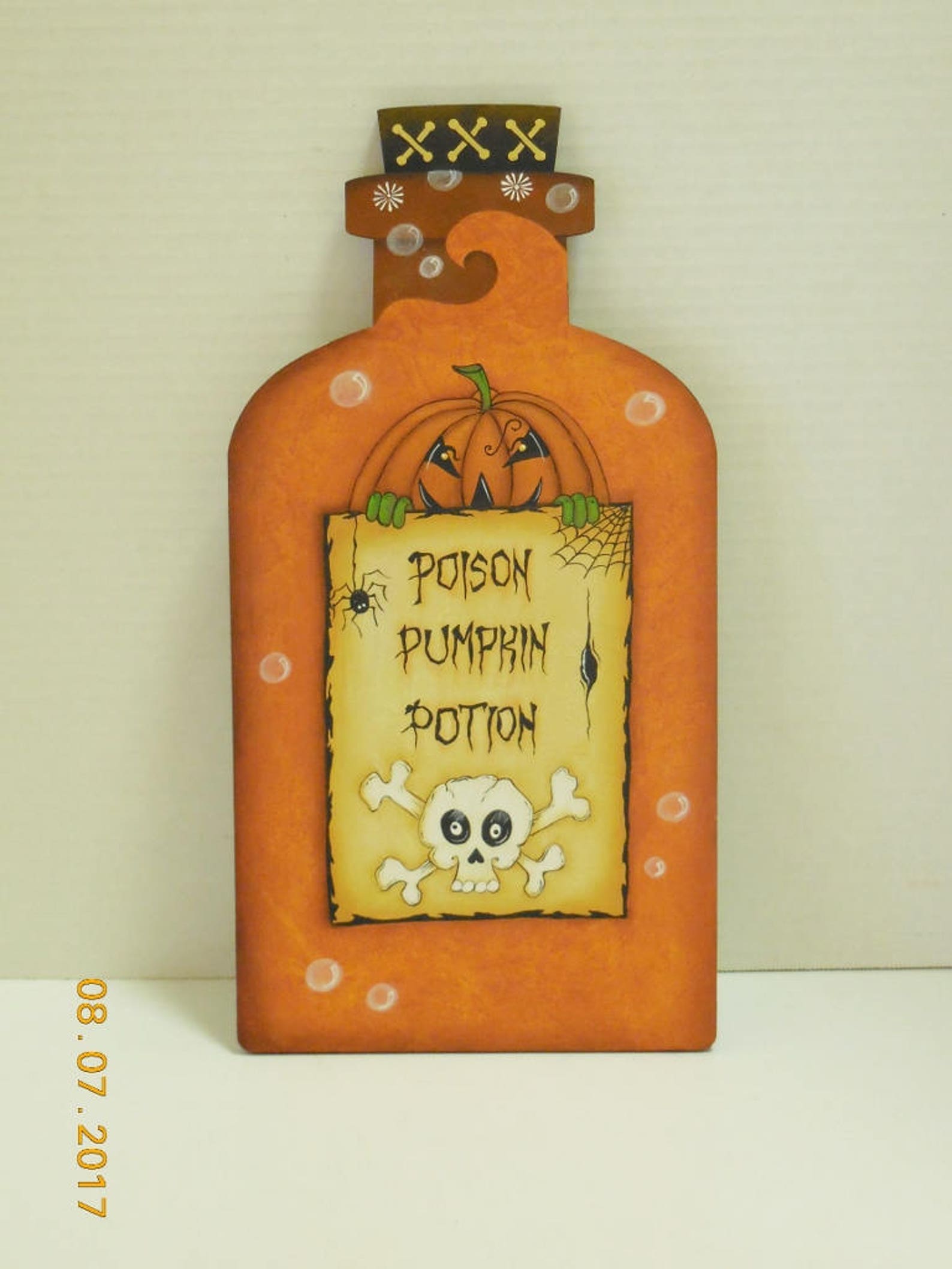 Halloween Poison Potion Bottle Sign Tole Painted Halloween | Etsy