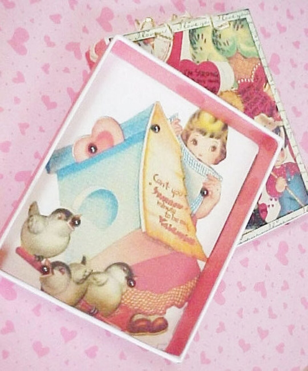 Handcrafted Valentine Game Box With A Birdhouse Theme Valentine Game of ...