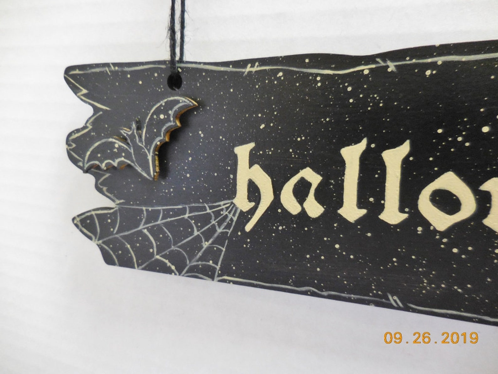 Spooky Halloween Bat Sign Hand Painted Halloween Sign | Etsy