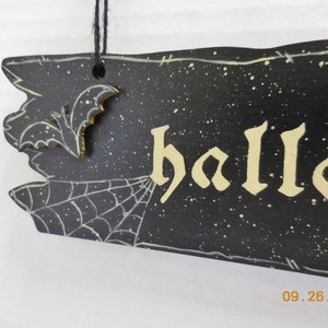 Spooky Halloween Bat Sign Hand Painted Halloween Sign - Etsy