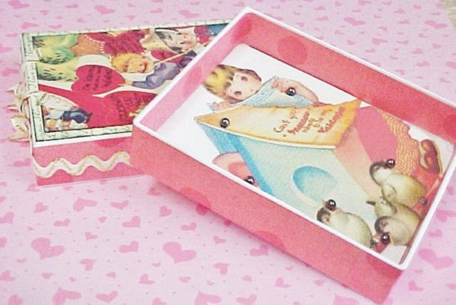 Handcrafted Valentine Game Box With A Birdhouse Theme | Etsy