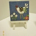 Funky Chicken on Mini Denim Canvas With Easel - Etsy