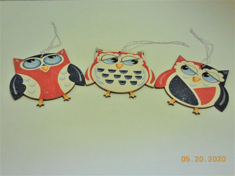 Patriotic Owls Decor | Red White Blue Owls | Americana Owl Ornament - Etsy