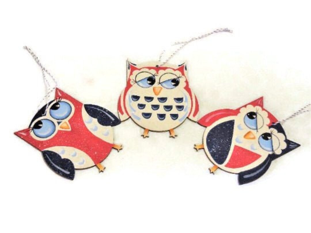 Patriotic Owl Ornament | Red, White, Blue Owl | Americana Owl ...