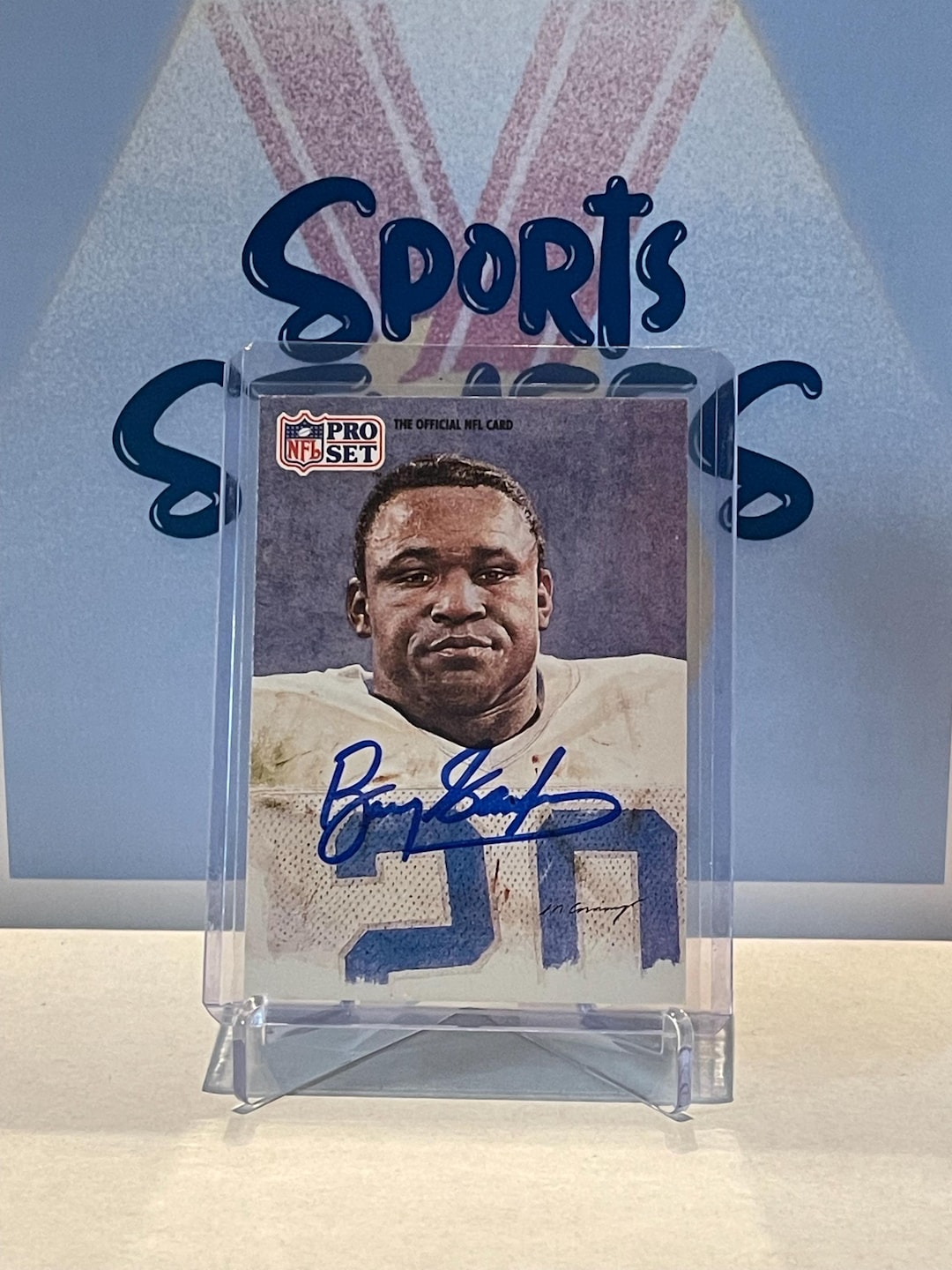 Barry Sanders On-card Autographed Card - Etsy