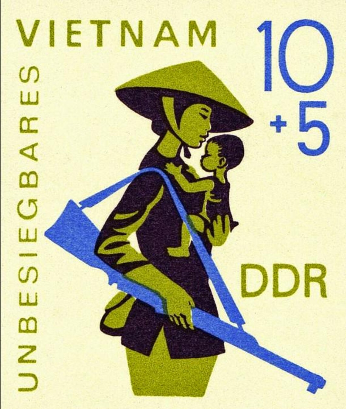 Vietnam Redrawn and Enhanced DDR Stamp Print, Revolutionary Art ...