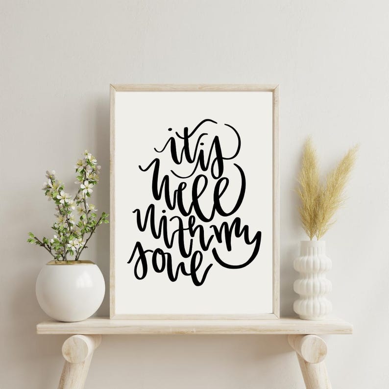 It is Well PRINTABLE Hymn Digital Download || Hand-lettered Christian ...