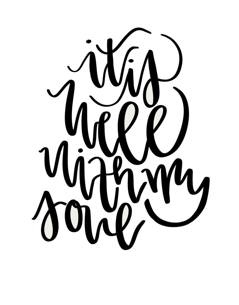 It is Well PRINTABLE Hymn Digital Download || Hand-lettered Christian ...