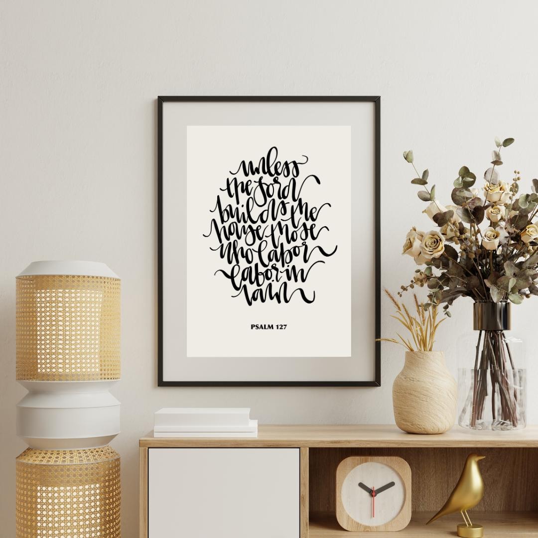 Psalm 127 PRINTABLE Verse Digital Download || Hand-lettered Christian ...
