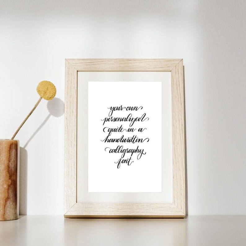 CUSTOM Calligraphy Digital Downloads || Modern Minimalistic Lettering ...