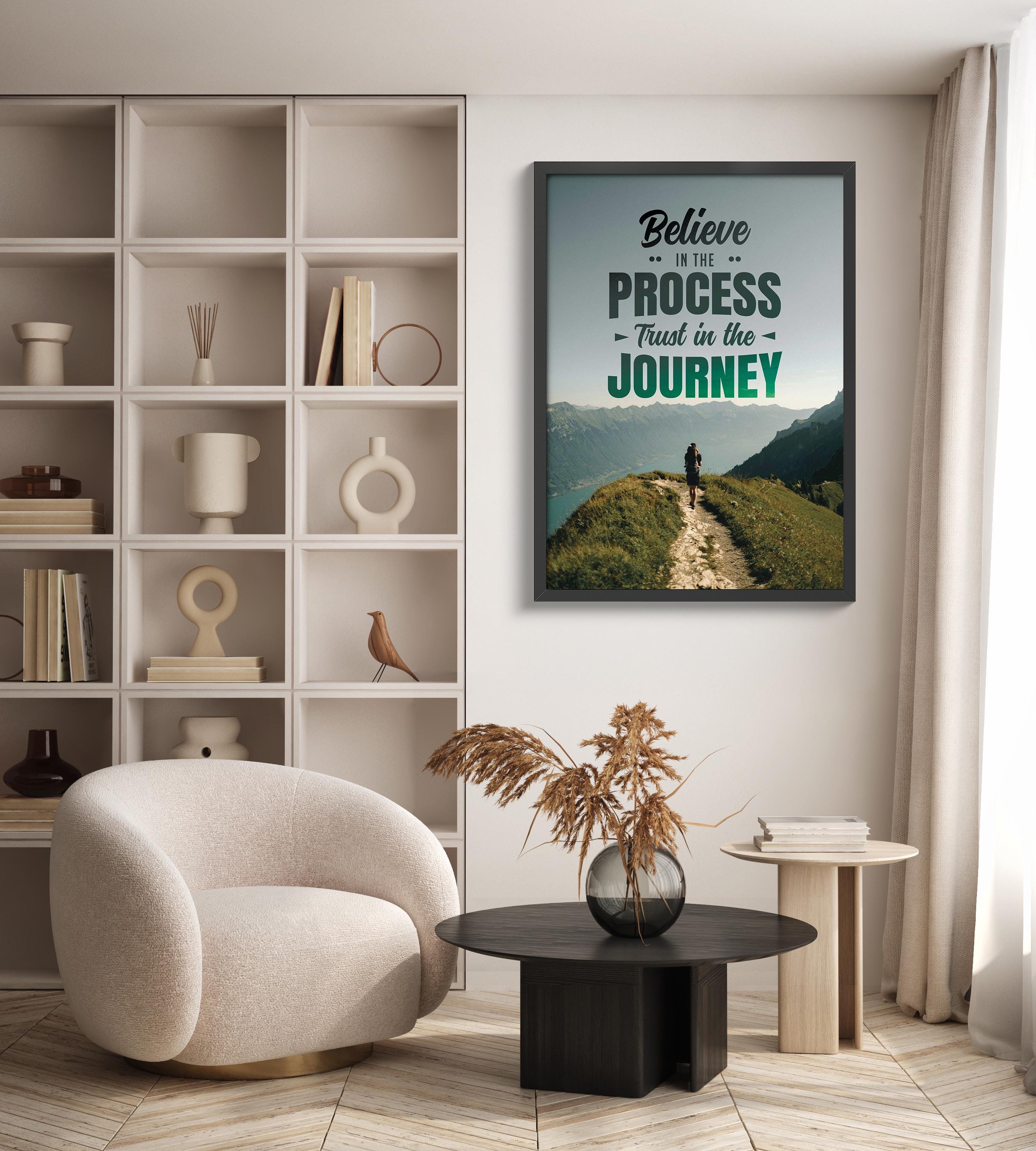 Believe in the Process Poster Nature-inspired Motivational Wall Art ...
