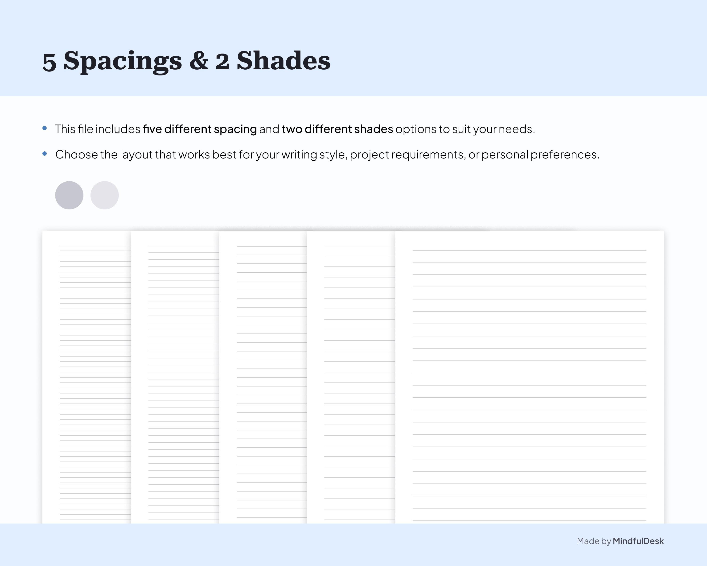 Printable Lined Paper Digital Planner Templates Notebook Paper for Note ...