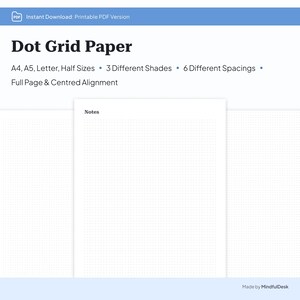 Printable Dot Grid Paper | Digital Planner Templates | Notebook Paper ...