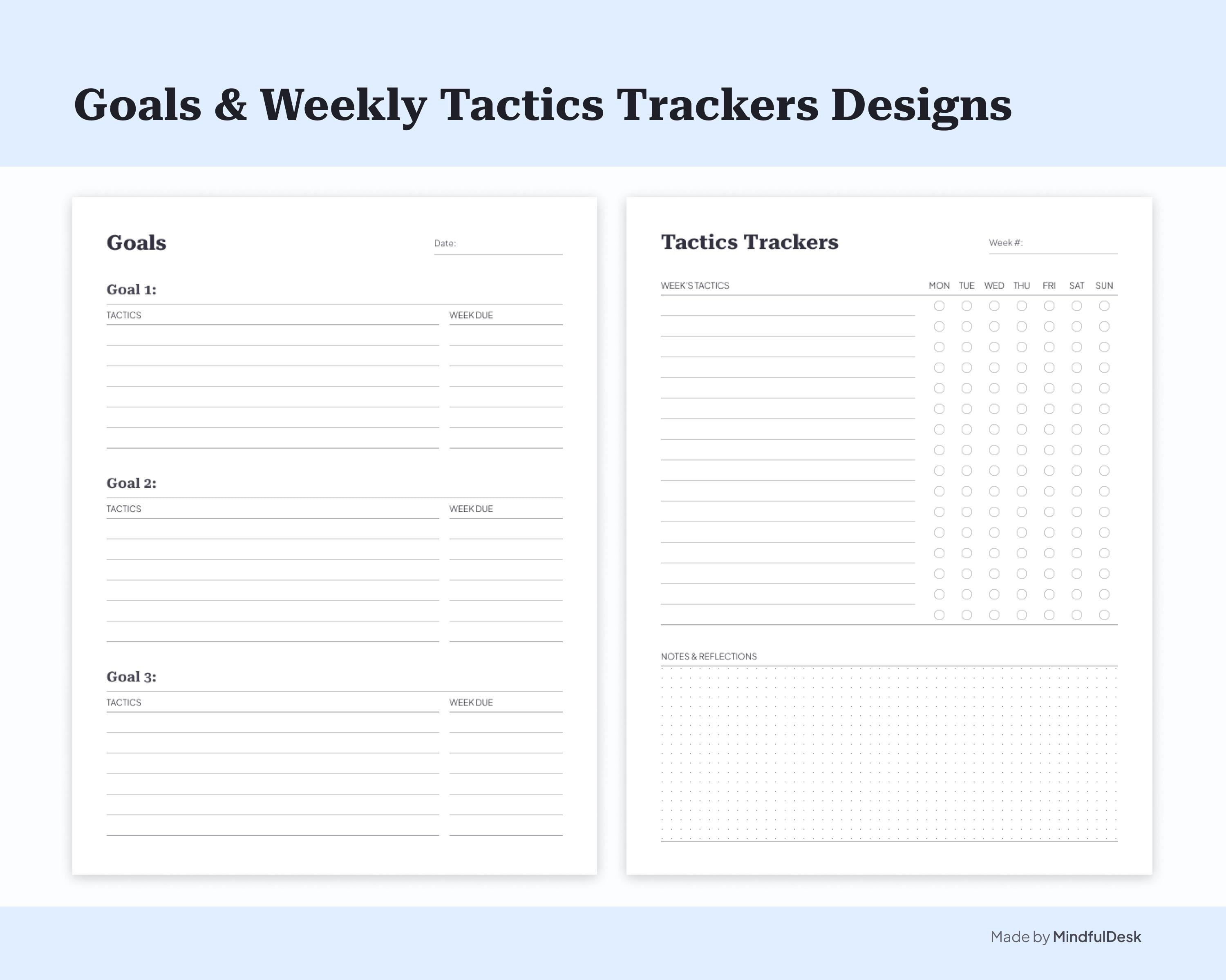 12 Week Year Planner | Printable & Fillable Template | Weekly Goal ...