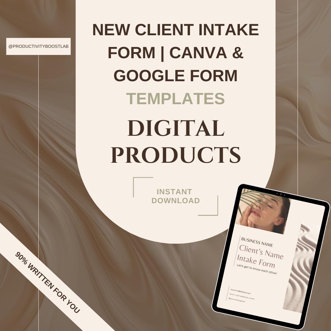 Coach New Client Intake Form Canva & Google Form Templates - Etsy
