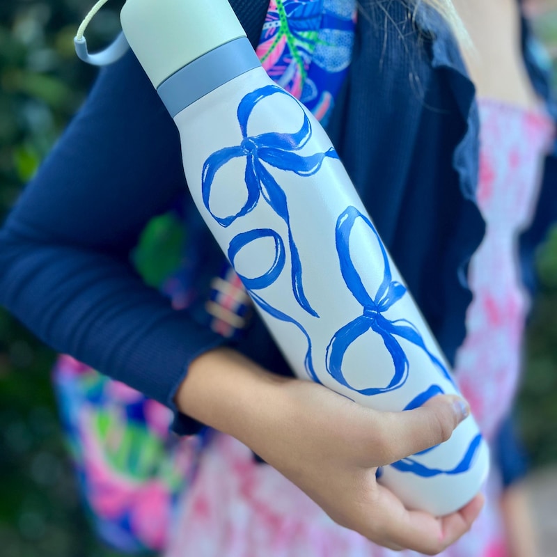 Blue Bow Owala Water Bottle - Etsy UK