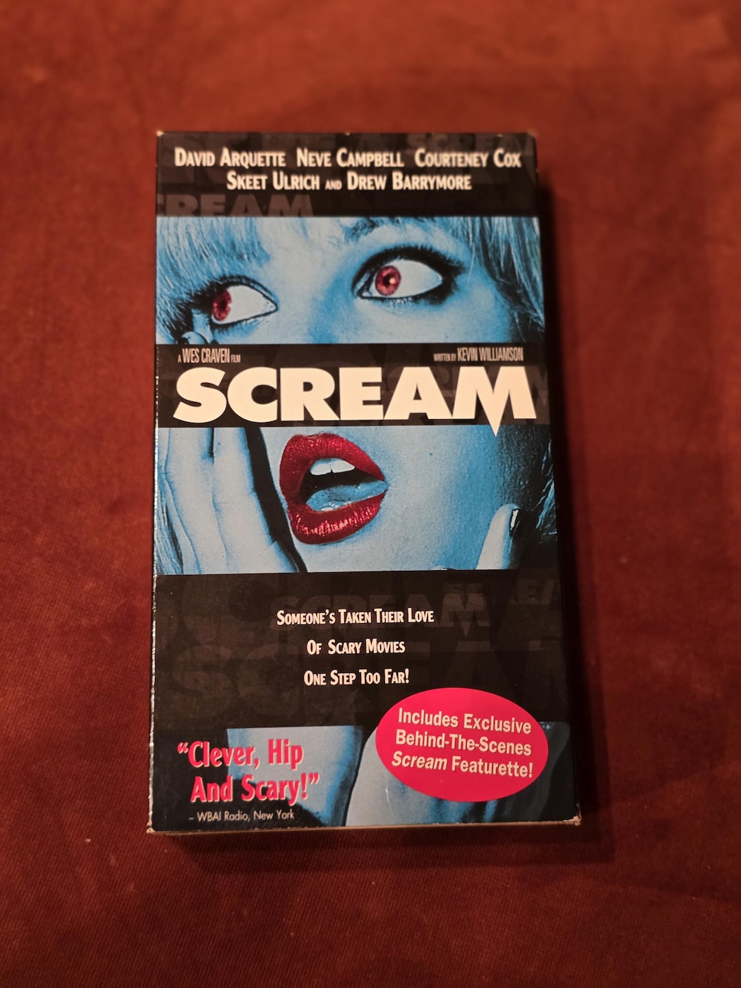 Scream VHS -rare Blue Variant Cover With Drew Barrymore - Etsy