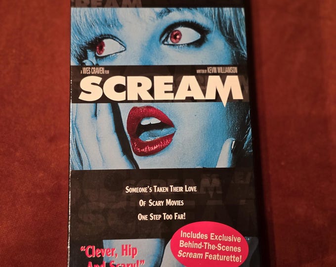 Scream VHS -rare Blue Variant Cover With Drew Barrymore - Etsy