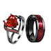 Couple Rings Set – Men’s Celtic Dragon Stainless Steel Ring & Women’s ...